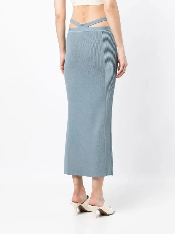 Simkhai Ribbed Midi Skirt