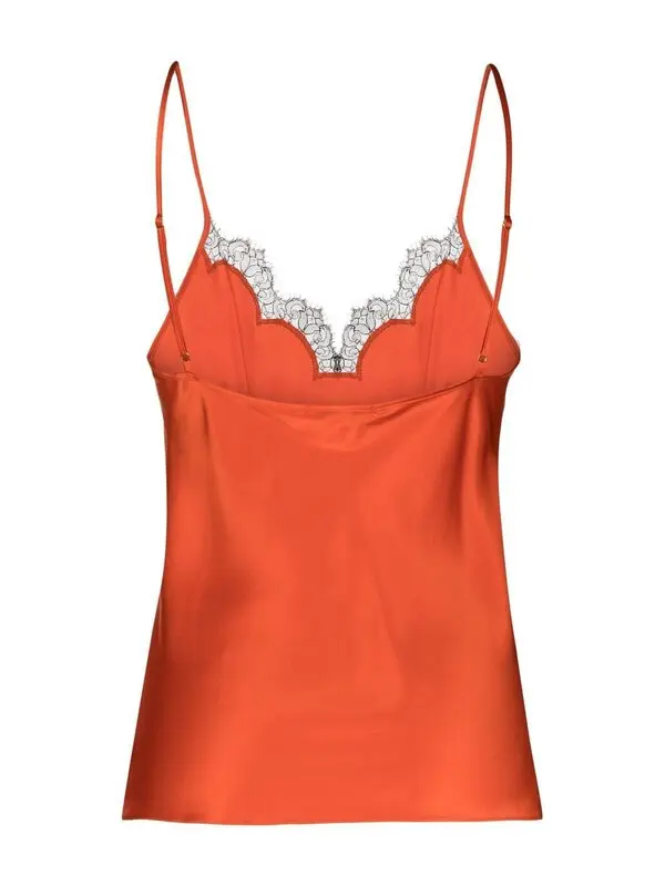 GILDA & PEARL Lace-trim Camisole Top - Orange