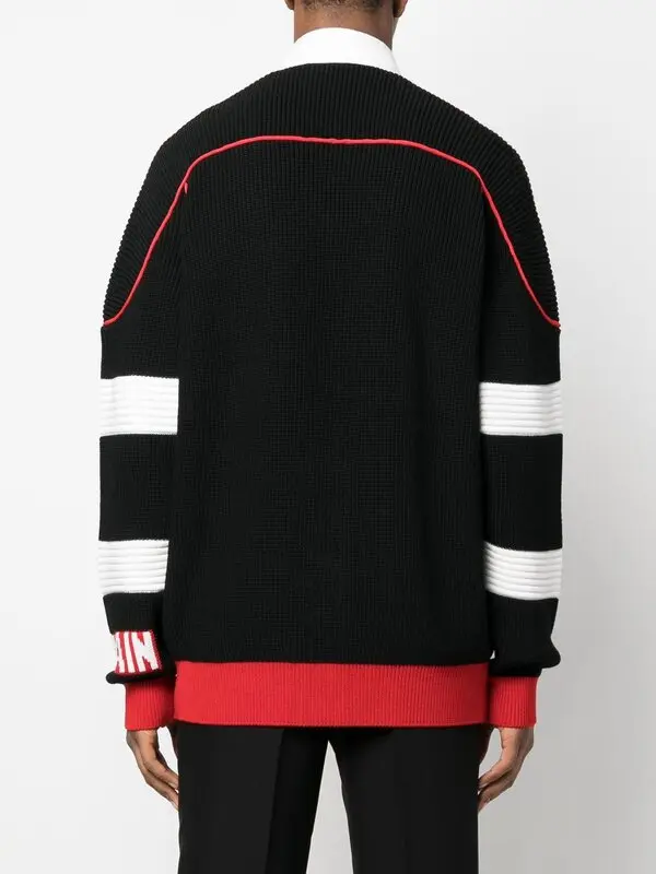 Balmain Logo-patch V-neck Cardigan