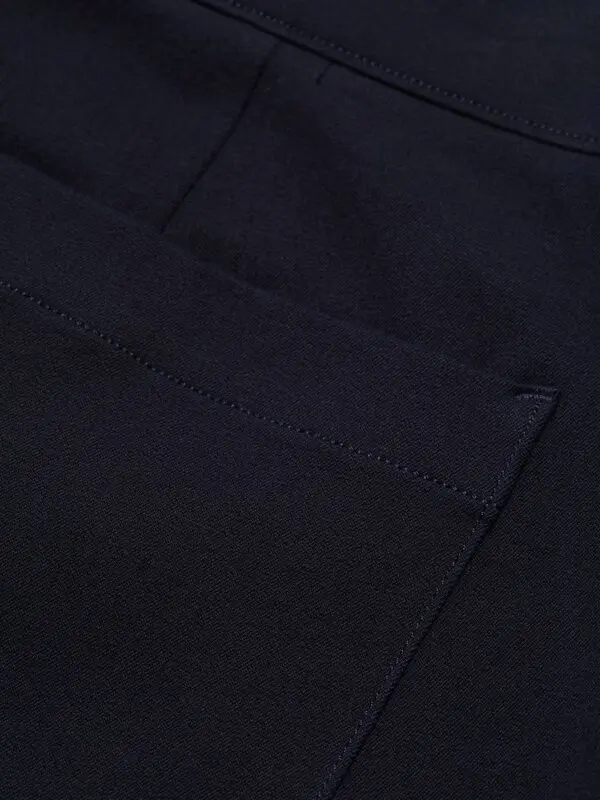 Spanx Polished Stretch-cotton Shorts - Navy