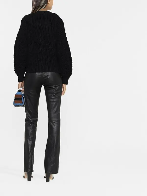 IRO PARIS Chunky-knit V-neck Jumper - Black