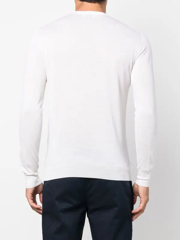 Fedeli Crew-neck Cashmere Cardigan - White