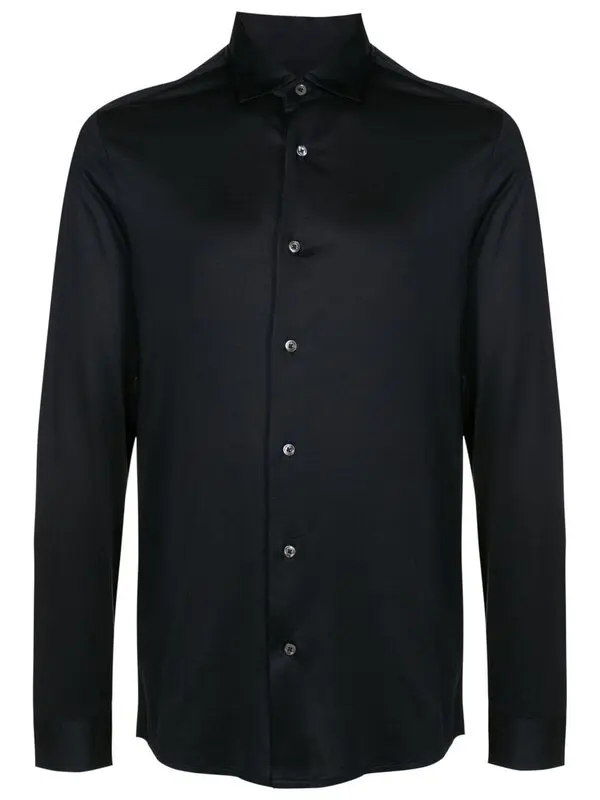 Emporio Armani Long-sleeve Poplin Shirt - Blue