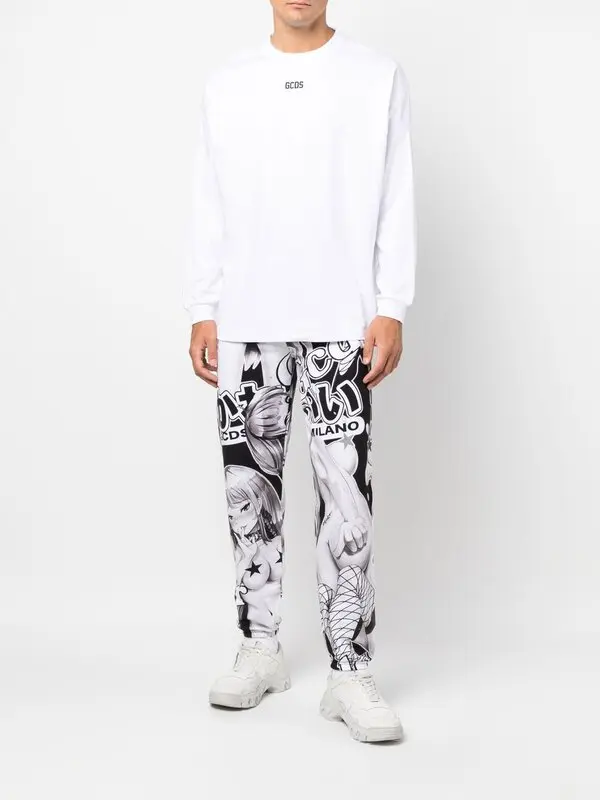 Gcds Logo-print Long-sleeved T-shirt