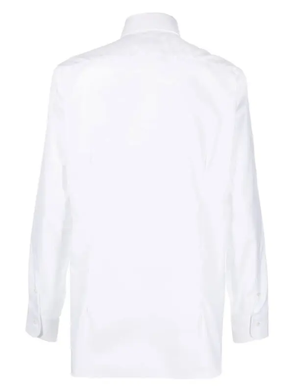 BARBA NAPOLI Cutaway-collar Cotton Shirt - White