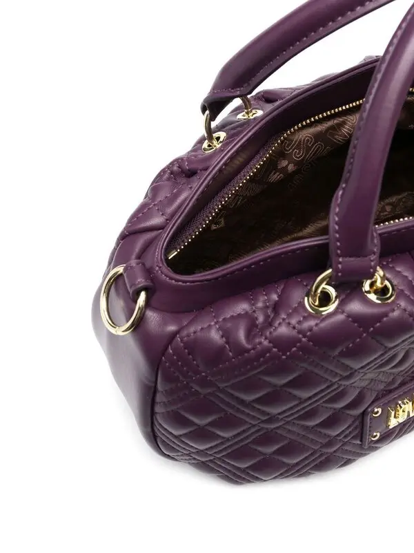 Moschino Quilted Logo-lettering Bag