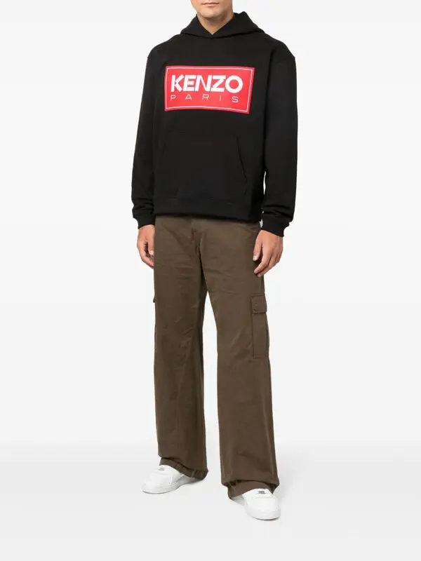 Kenzo Logo-print Hoodie - Black