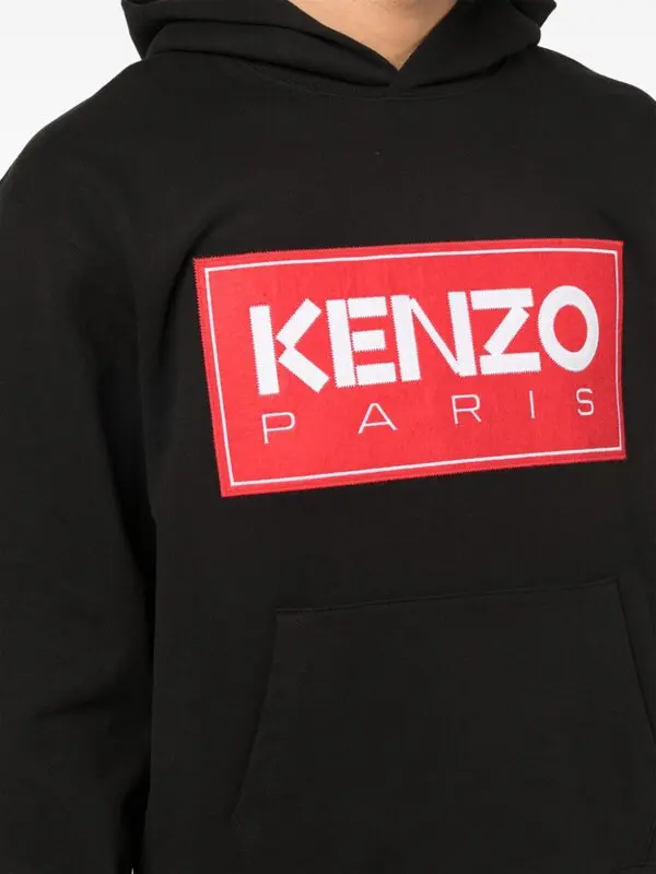 Kenzo Logo-print Hoodie - Black