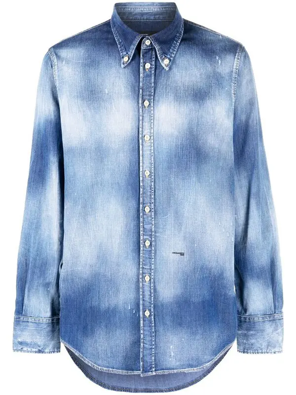 Dsquared2 Tie-dye Denim Shirt