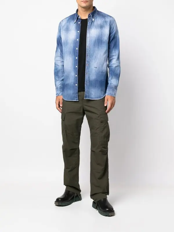 Dsquared2 Tie-dye Denim Shirt
