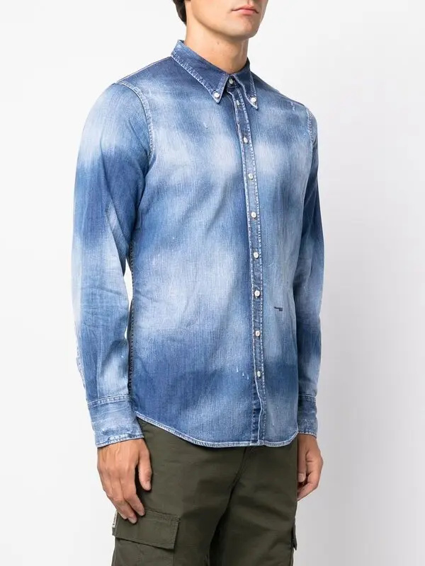 Dsquared2 Tie-dye Denim Shirt