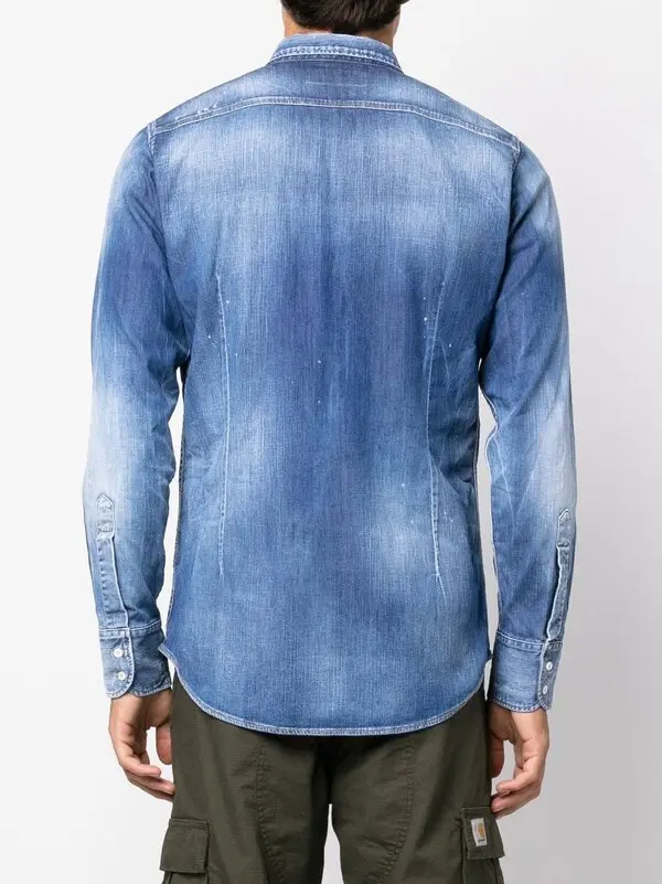 Dsquared2 Tie-dye Denim Shirt