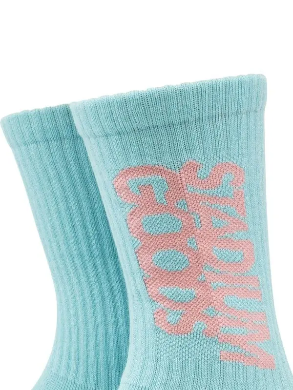 STADIUM GOODS Ribbed Logo Socks - Blue