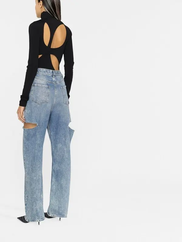 Givenchy - Givenchy Asymmetric Cut-Out Top