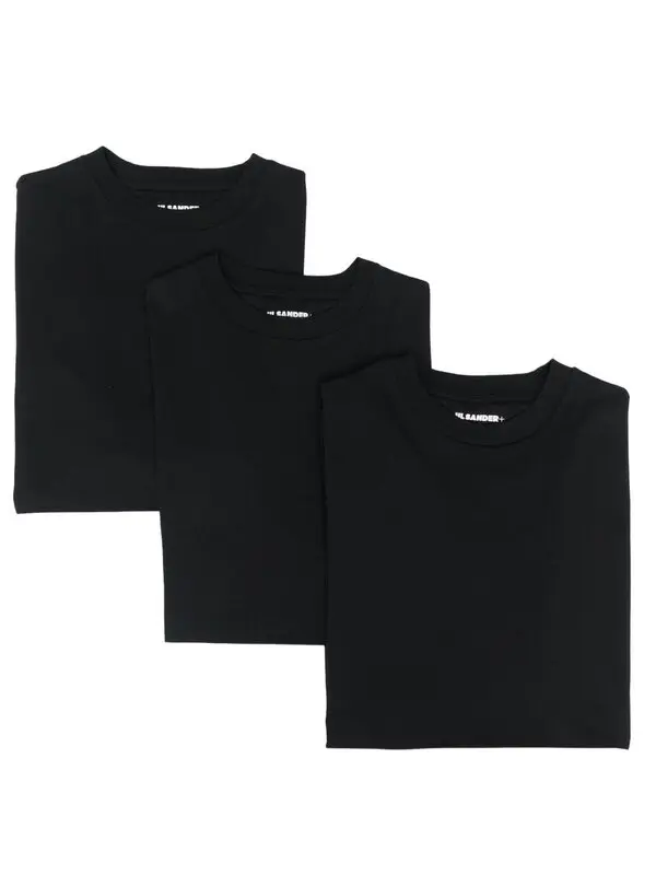 JIL SANDER Set Of 3 Long-sleeve Logo-patch T-shirts