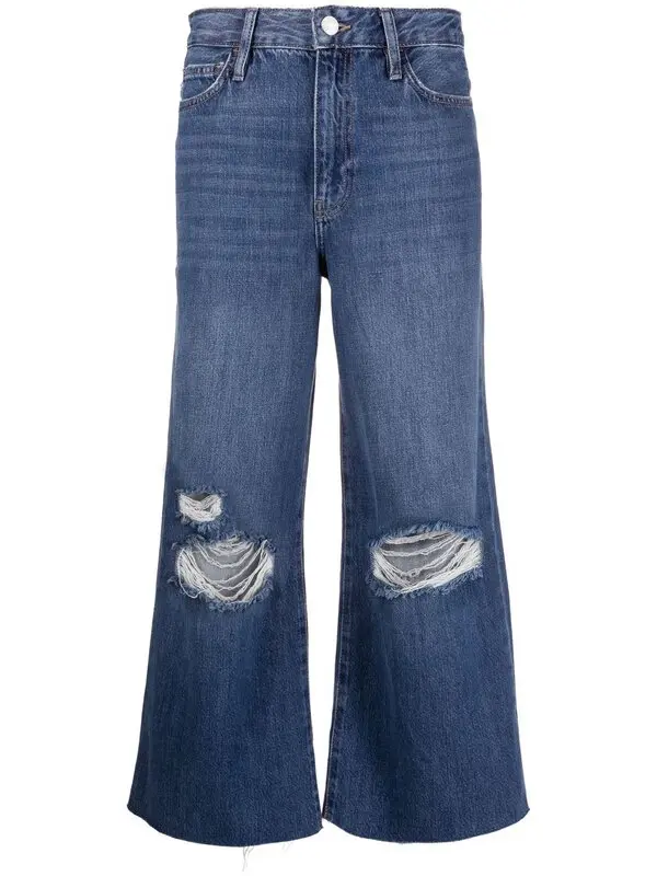 FRAME Distressed Cropped Jeans