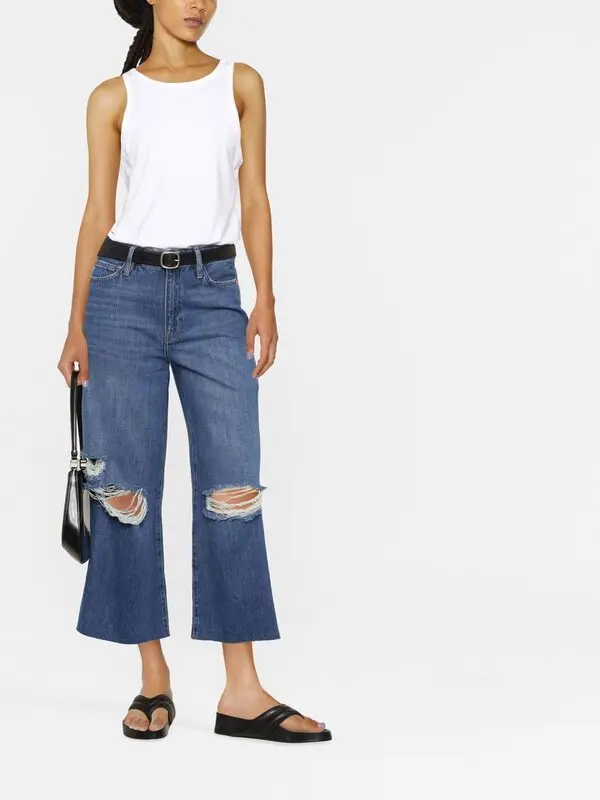 FRAME Distressed Cropped Jeans