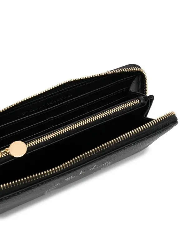 Stella McCartney Stella Logo Continental Wallet - Black