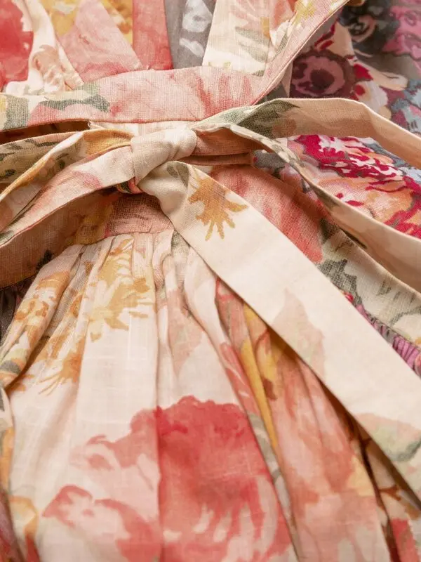 Zimmermann Pattie Floral-print V-neck Dress