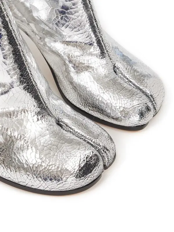 MAISON MARGIELA Tabi 80mm Ankle Boots - Silver