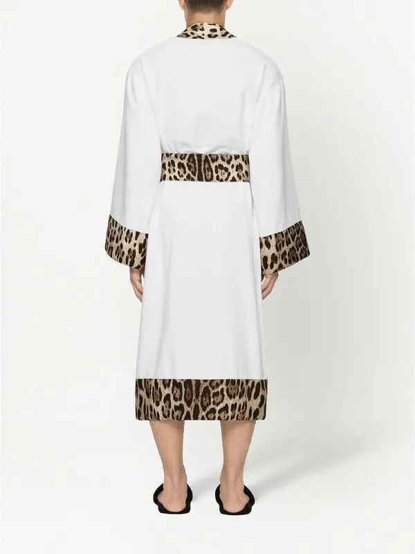 Dolce & Gabbana Cotton Terry Bath Robe - White
