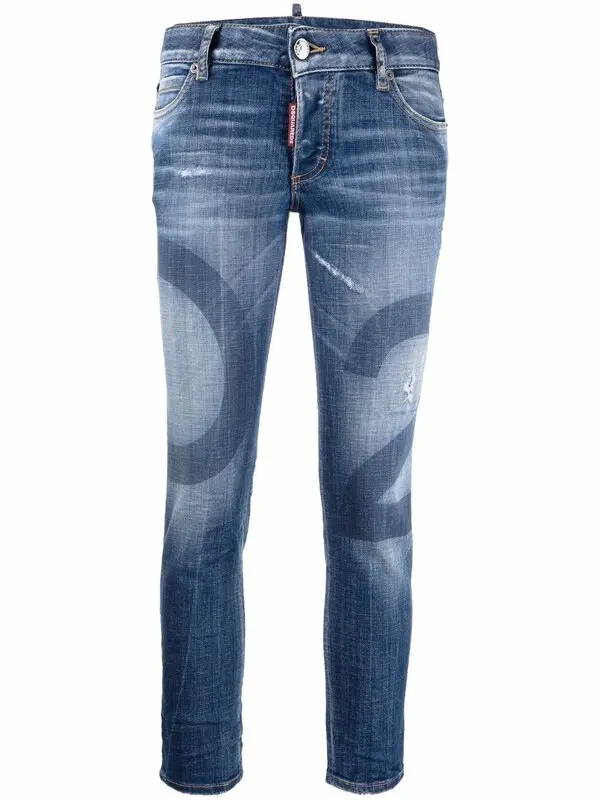Dsquared2 Cropped Logo-wash Jeans