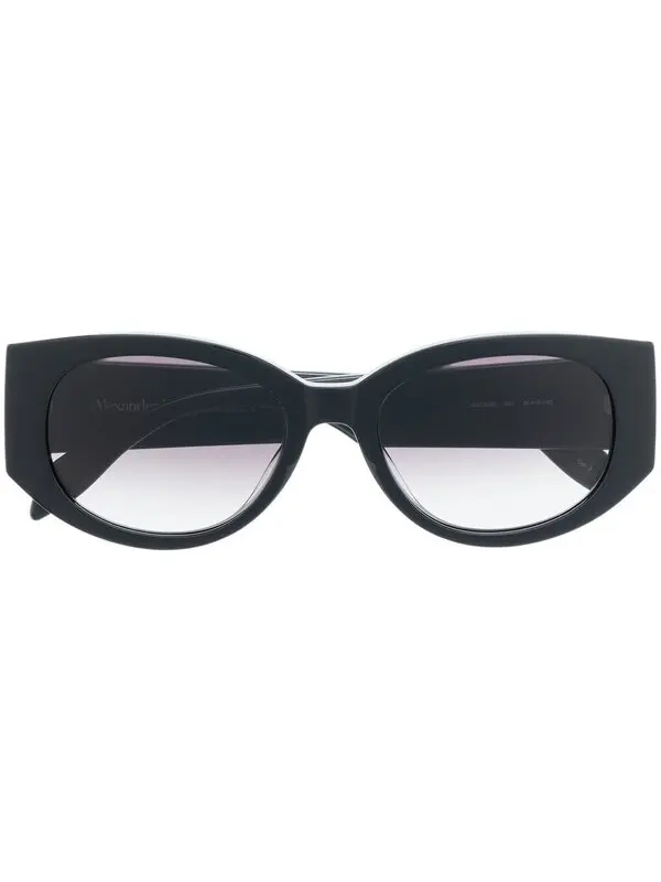 Alexander McQueen Graffiti Logo Sunglasses - Black