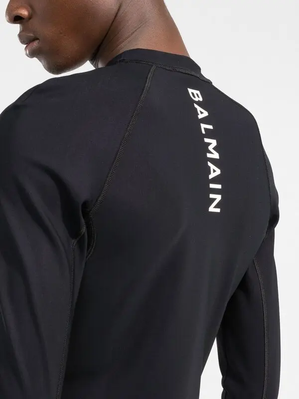 Balmain Logo Long-sleeve Top
