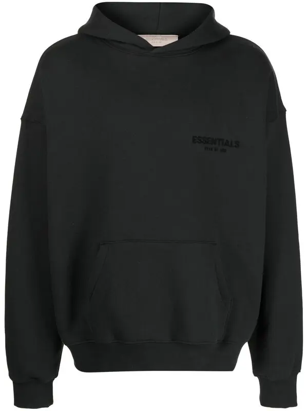 Fear Of God Logo-print Hoodie - Black