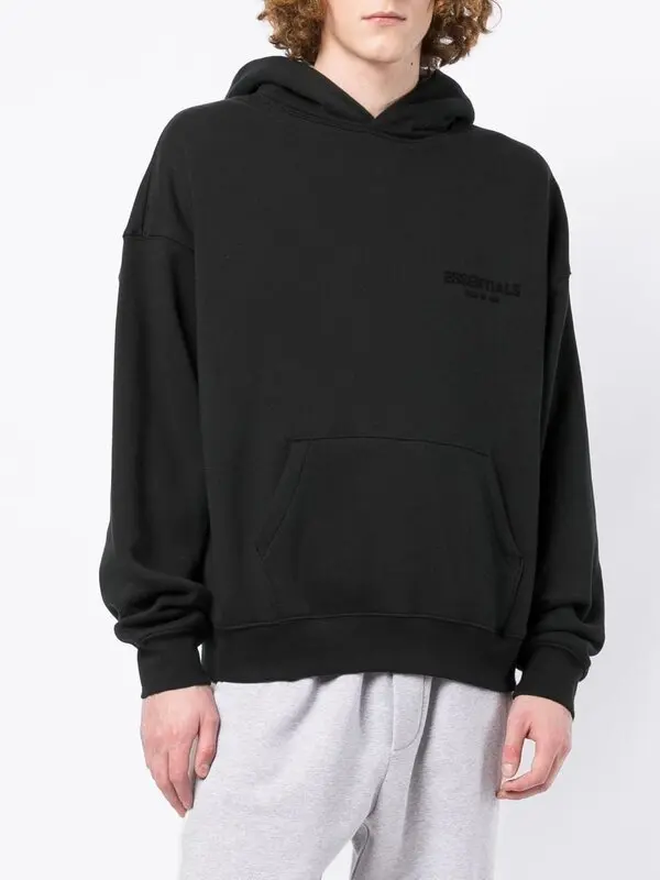 Fear Of God Logo-print Hoodie - Black