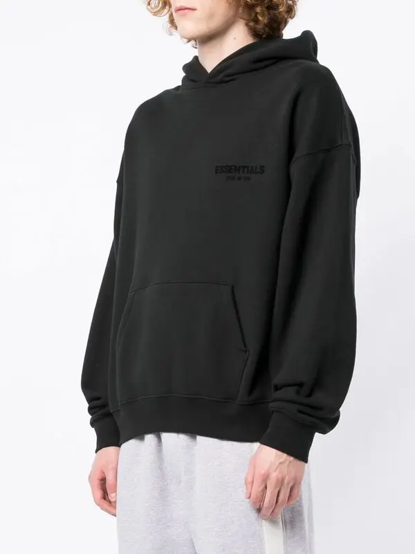 Fear Of God Logo-print Hoodie - Black