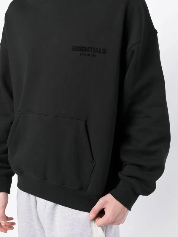 Fear Of God Logo-print Hoodie - Black