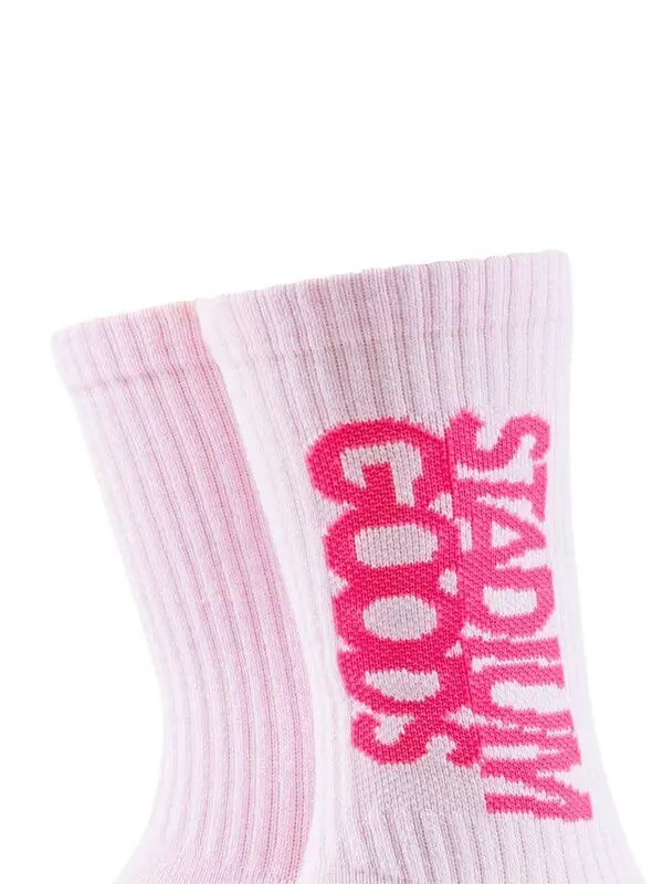 STADIUM GOODS Ribbed Logo Socks - Pink