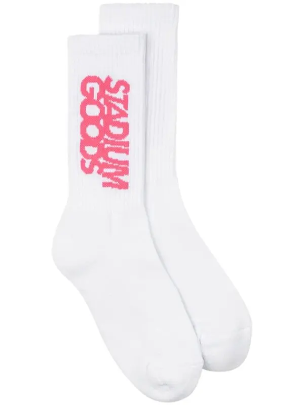 STADIUM GOODS Logo Sunlight Crew Socks - White