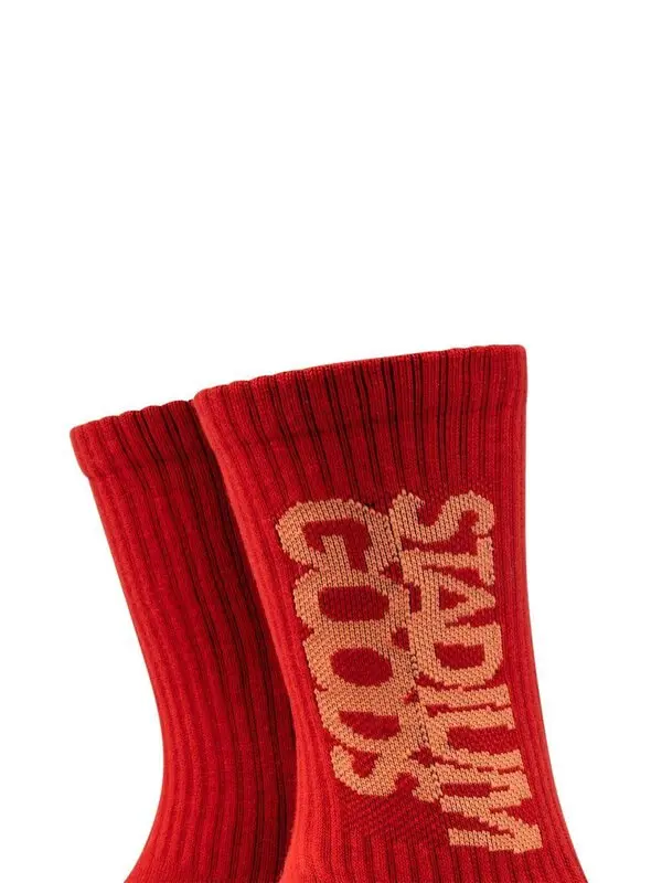 STADIUM GOODS Logo-print Crew Socks - Red