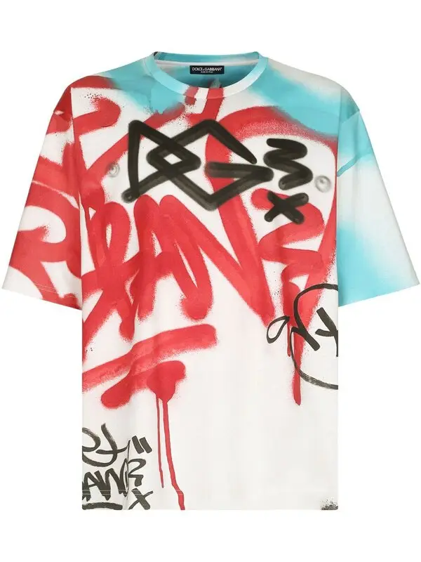 Dolce & Gabbana Graffiti-print Cotton T-shirt