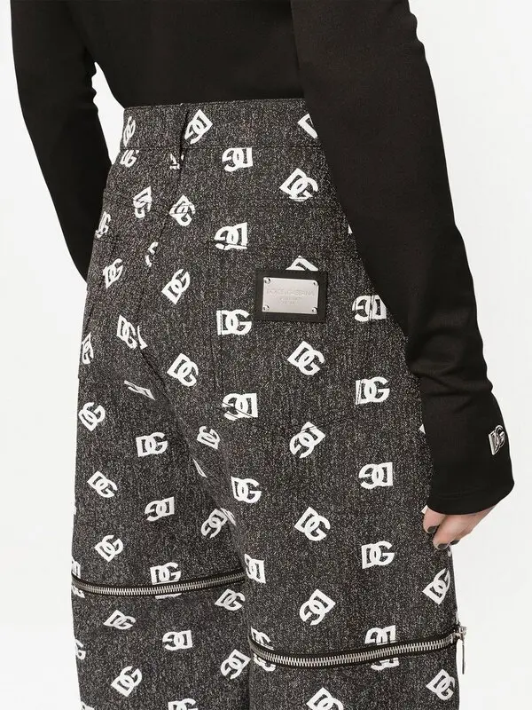 Dolce & Gabbana Wide-leg Logo Jeans