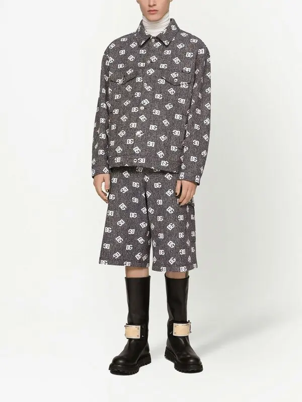 Dolce & Gabbana Logo-print Denim Cargo Shorts