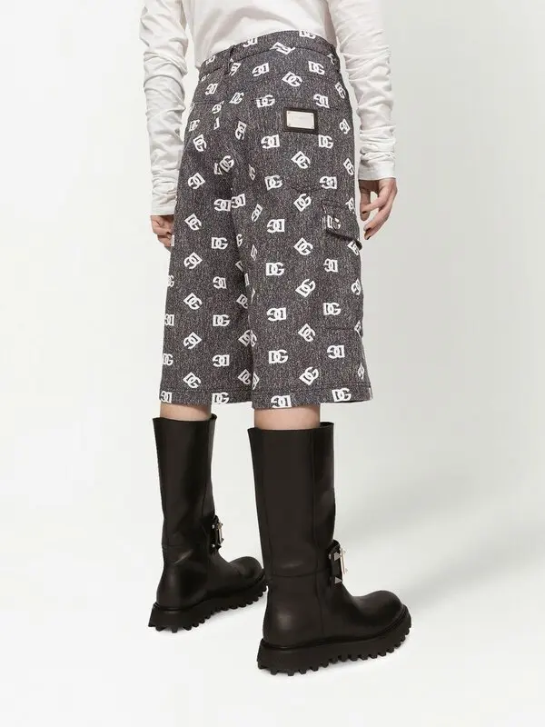 Dolce & Gabbana Logo-print Denim Cargo Shorts