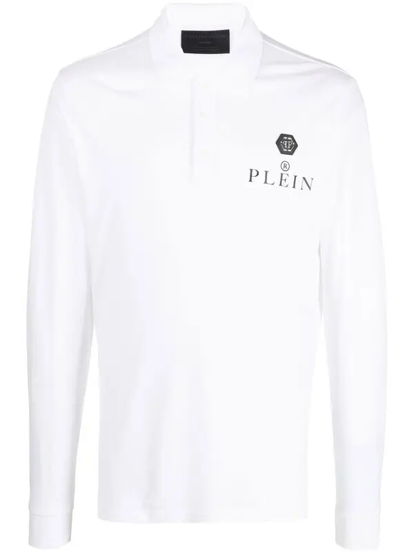 Philipp Plein Logo-print Short-sleeved Polo Shirt - White