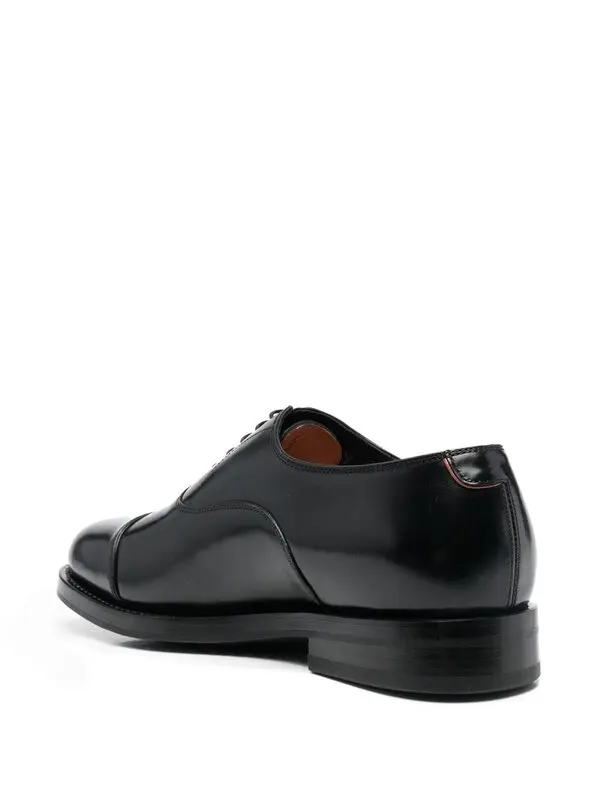 Santoni Almond-toe Leather Derby Shoes