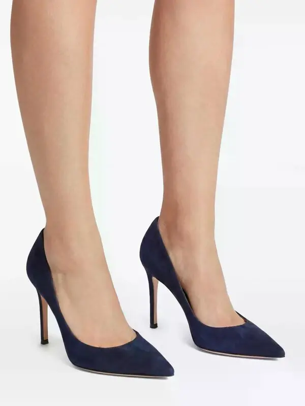 GIANVITO ROSSI 105mm Suede Pumps - Blue