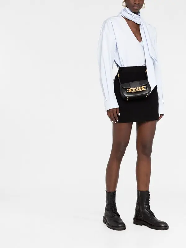 Valentino Garavani Vlogo Leather Crossbody Bag - Black
