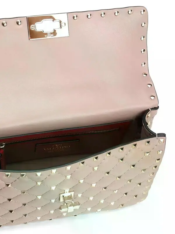 Valentino Garavani Rockstud Spike Shoulder Bag - Neutrals