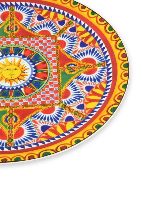 Dolce & Gabbana Carretto-print Porcelain Charger Plate