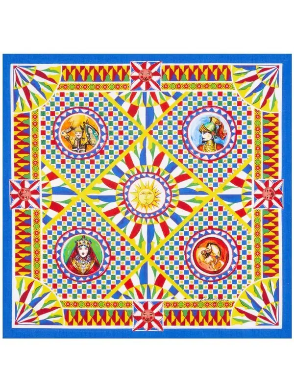 Dolce & Gabbana Set Of Two Linen Napkins - Blue