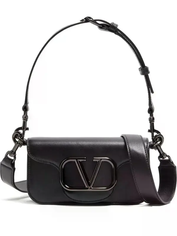 Valentino Garavani Mini Locò Leather Cross Body Bag - Black