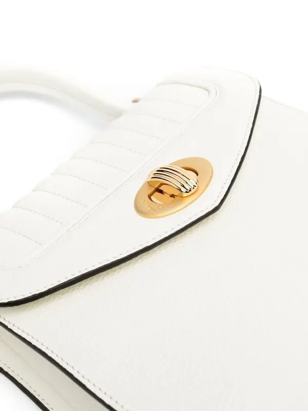 DELAGE Quilted Leather Tote Bag - White