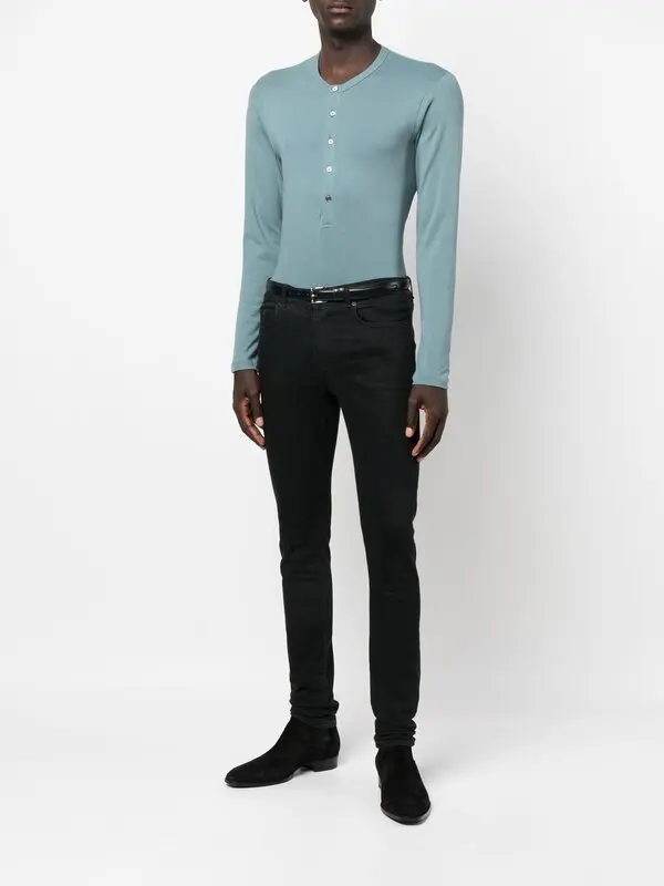 TOM FORD Button-up Long-sleeve T-shirt