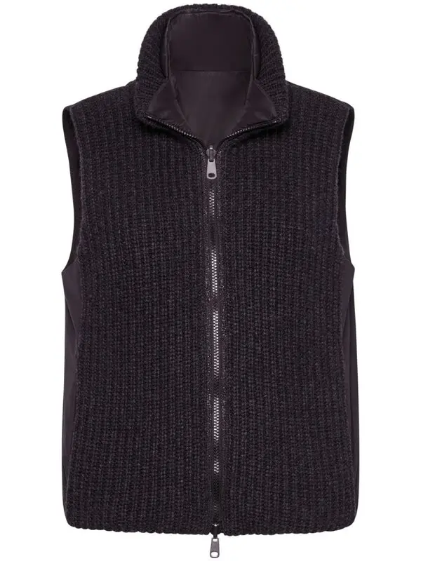 Brunello Cucinelli Reversible Padded Gilet - Black